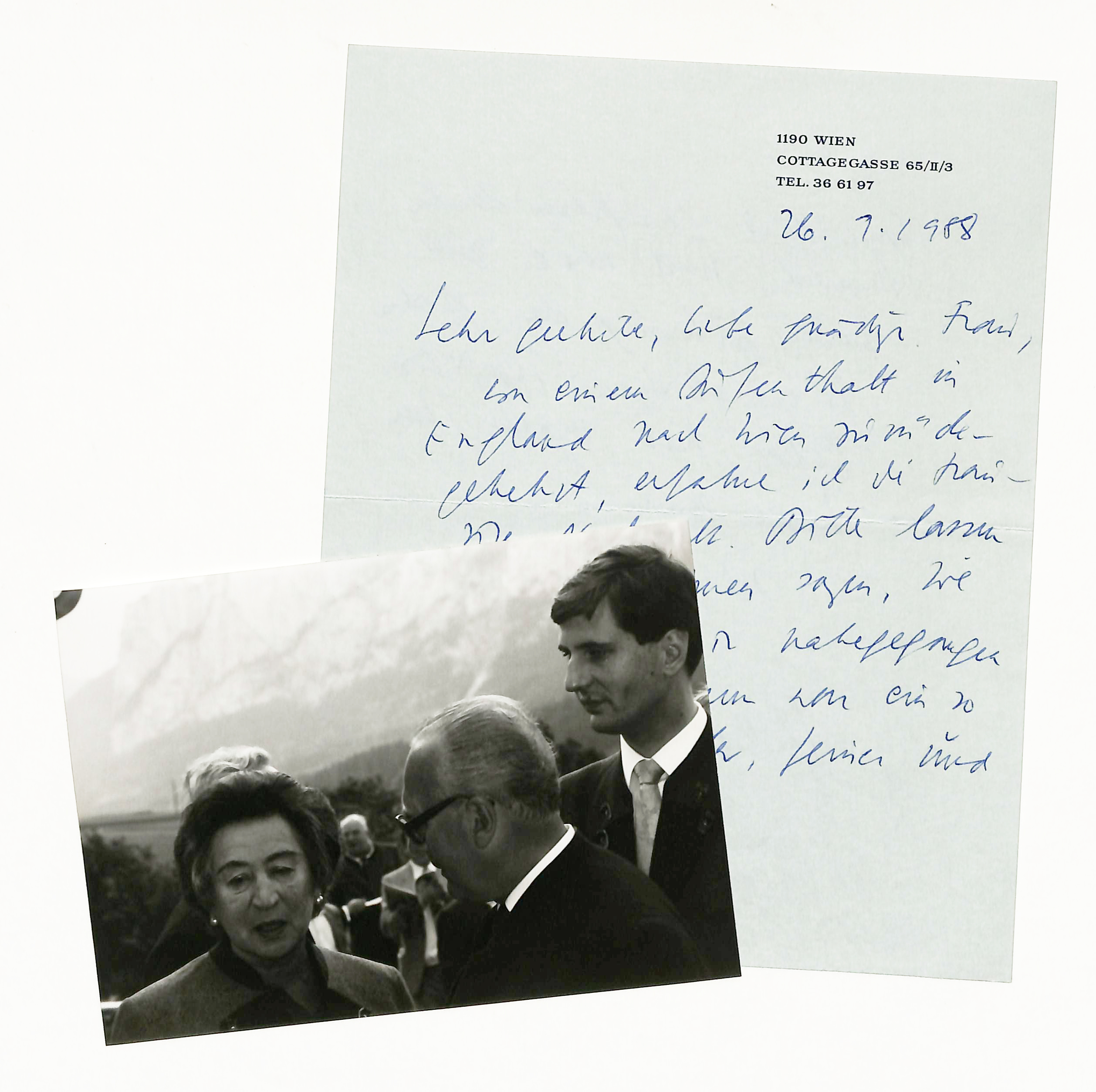 Eigenh. Brief mit U. "Hilde Flesch Brunningen (Hilde Spiel)". by Spiel ...