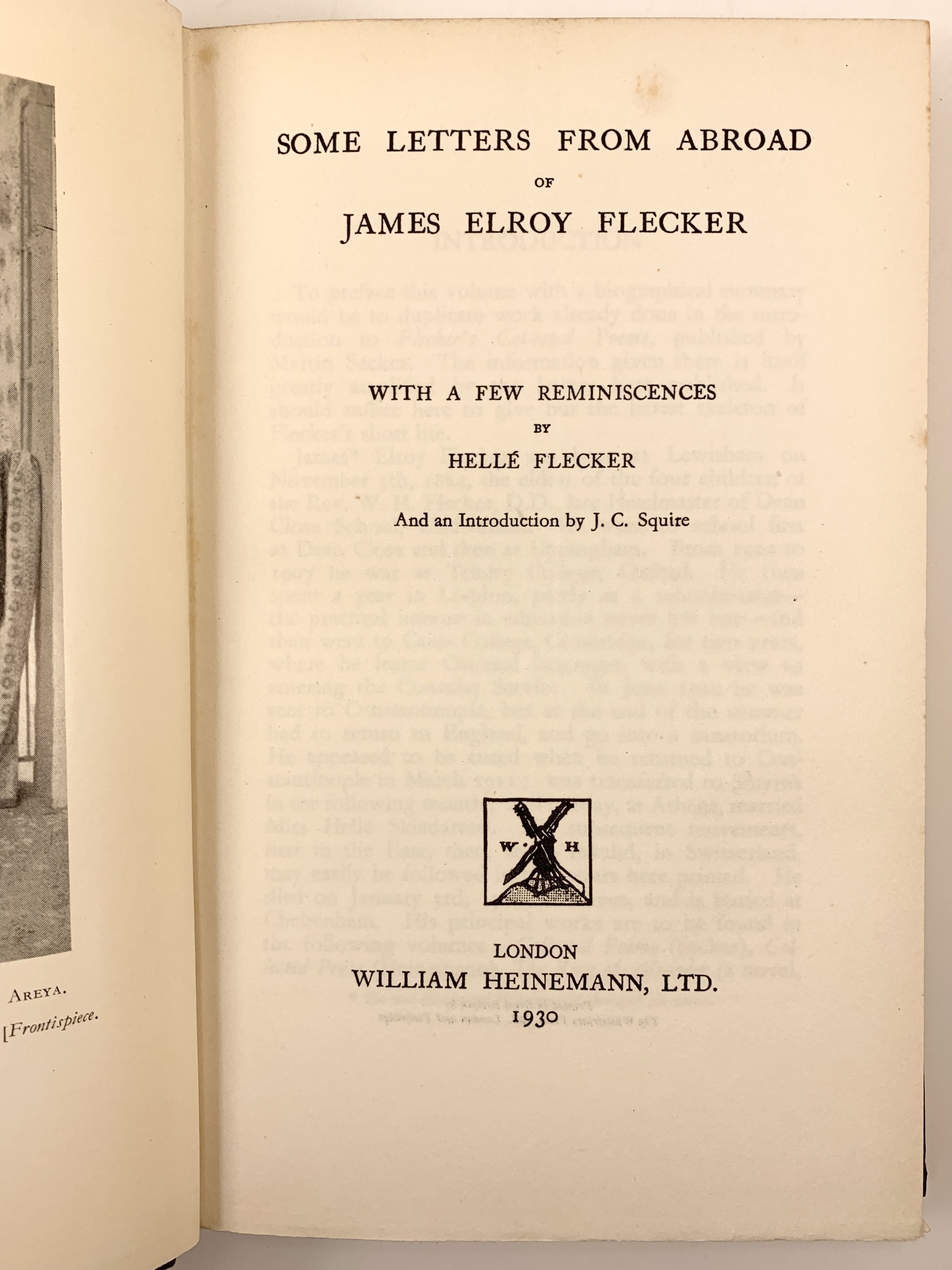 Some Letters From Abroad of James Elroy Flecker with a Few ...