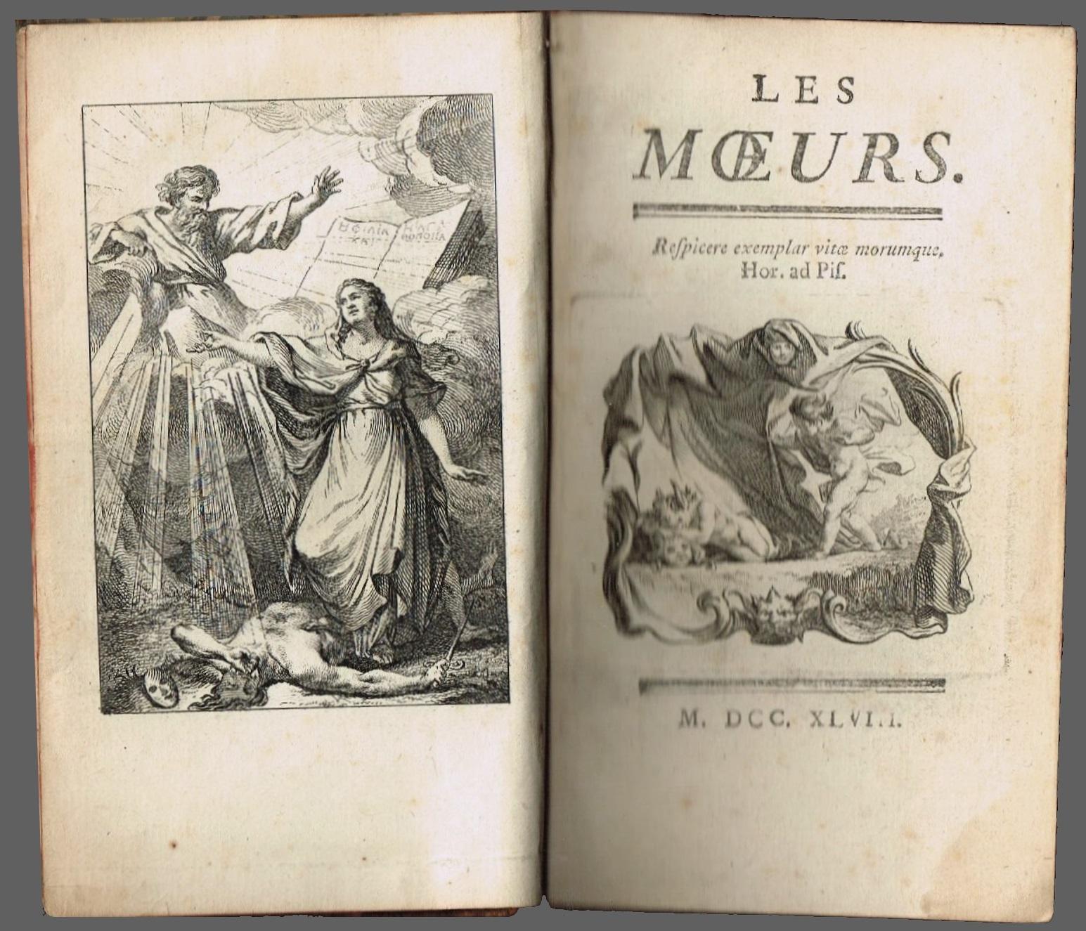 Les moeurs. par Französische Literatur - (Toussaint, François Vincent ...
