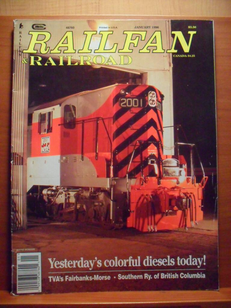 RAILFAN & RAILROAD JANUARY 1996 by Carstens Publications: (1996) First ...