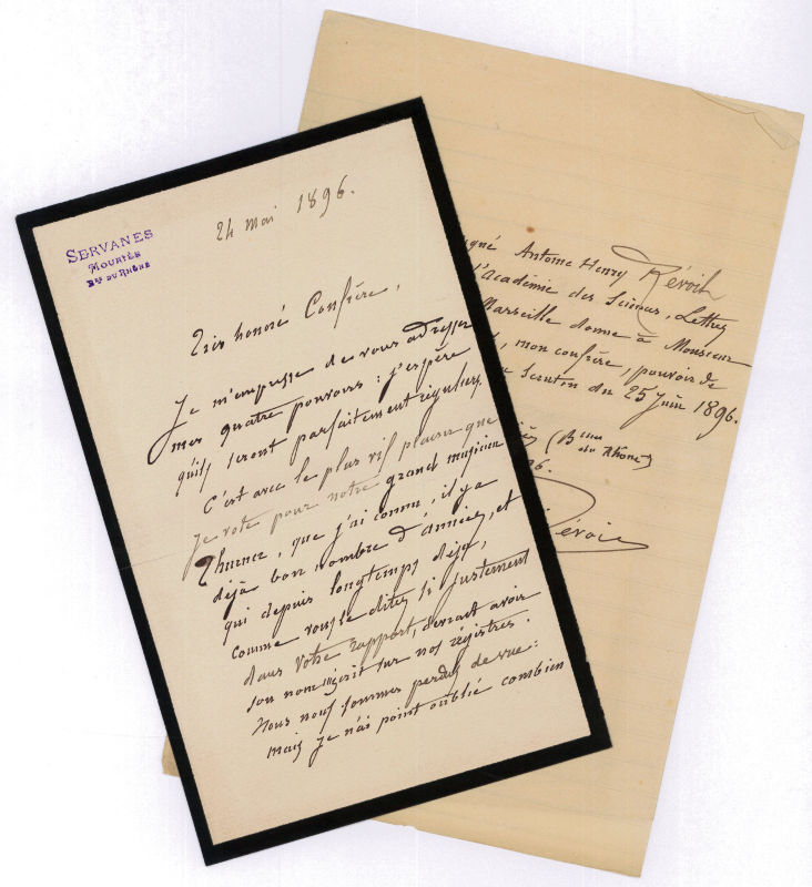 Autograph letter signed and autograph document signed. by Révoil, Henri ...