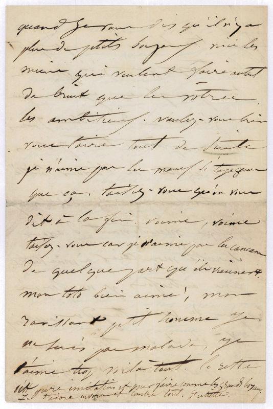 Autograph letter signed ("Juliette"). by Drouet, Juliette, French ...