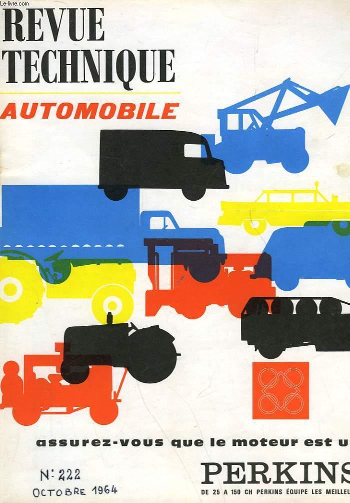 REVUE TECHNIQUE AUTOMOBILE - N°222 von COLLECTIF: bon Couverture souple ...