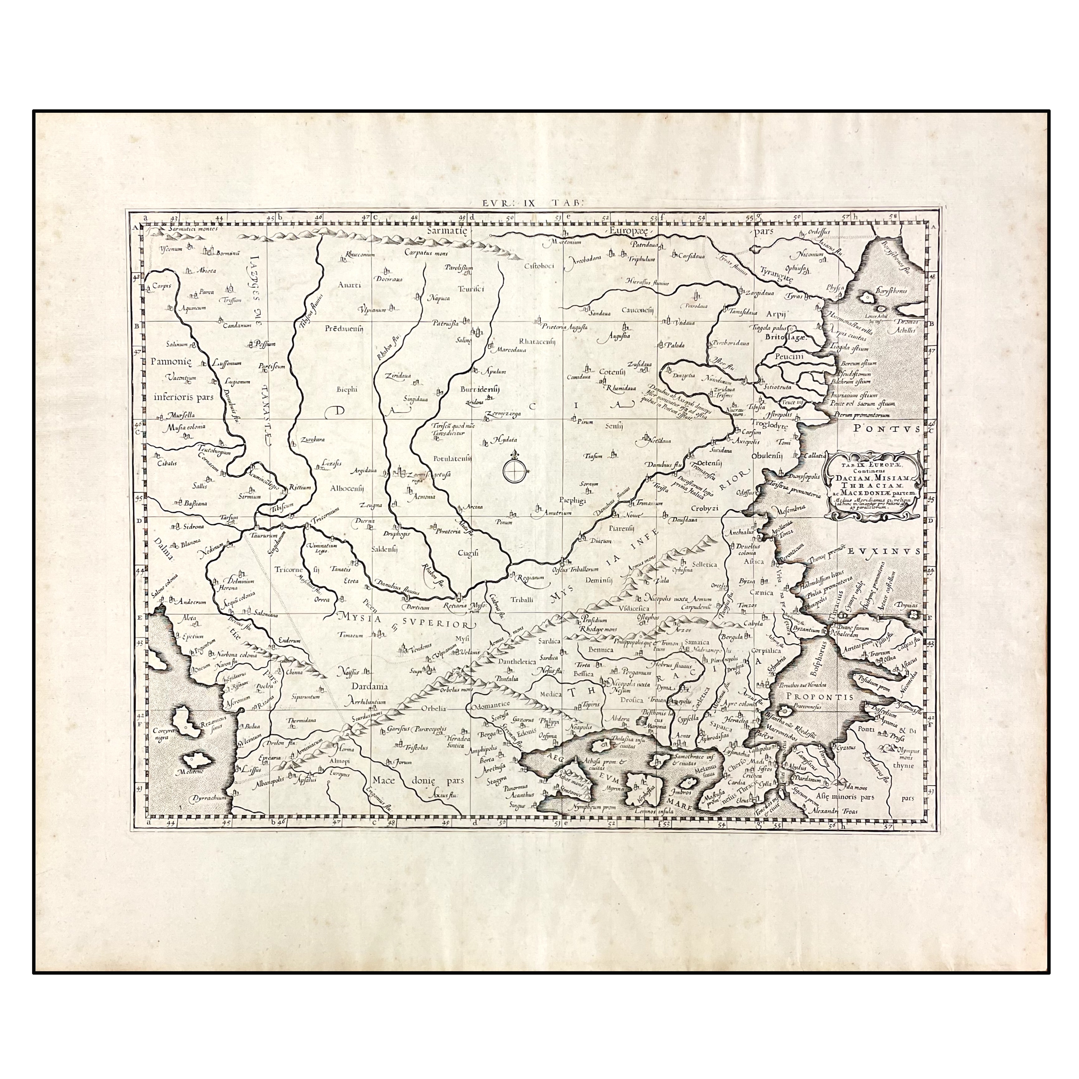 TAB. IX. EUROPAE, CONTINENS DACIAM, MISIAM, THRACIAM, AC MACEDONIAE ...