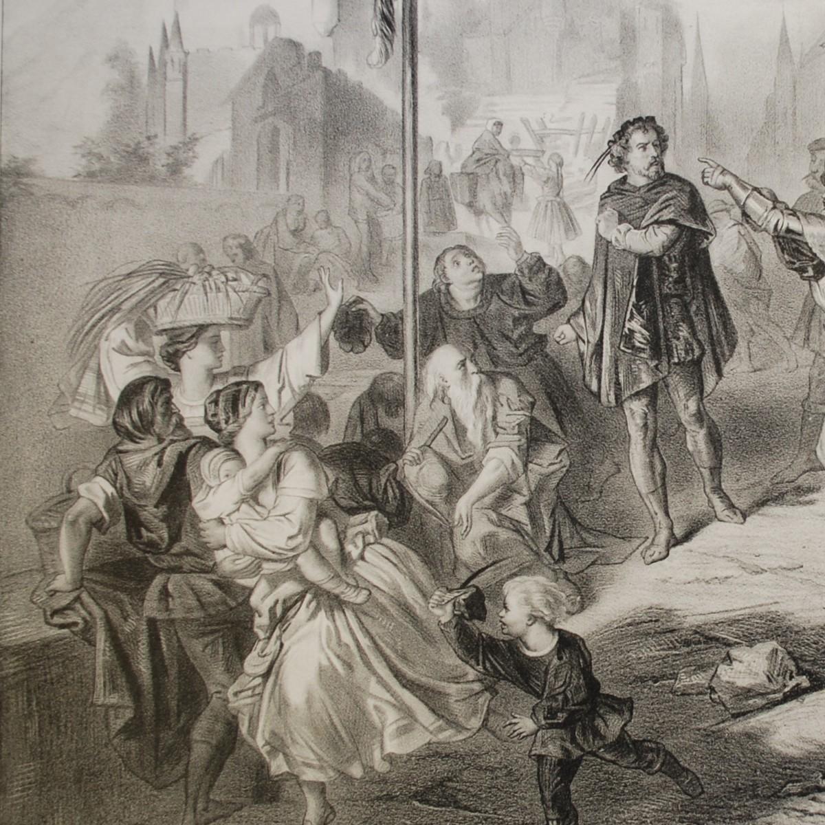 Guillermo Tell rehusa saludar el gorro de Gesler von TURGIS Jeune: Bien ...