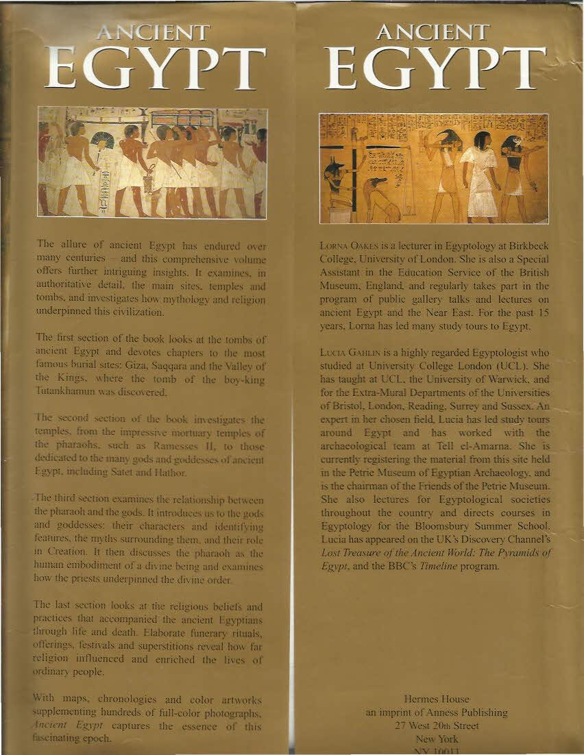 ANCIENT EGYPT: An Illustrated Reference To The Myths, Religions ...