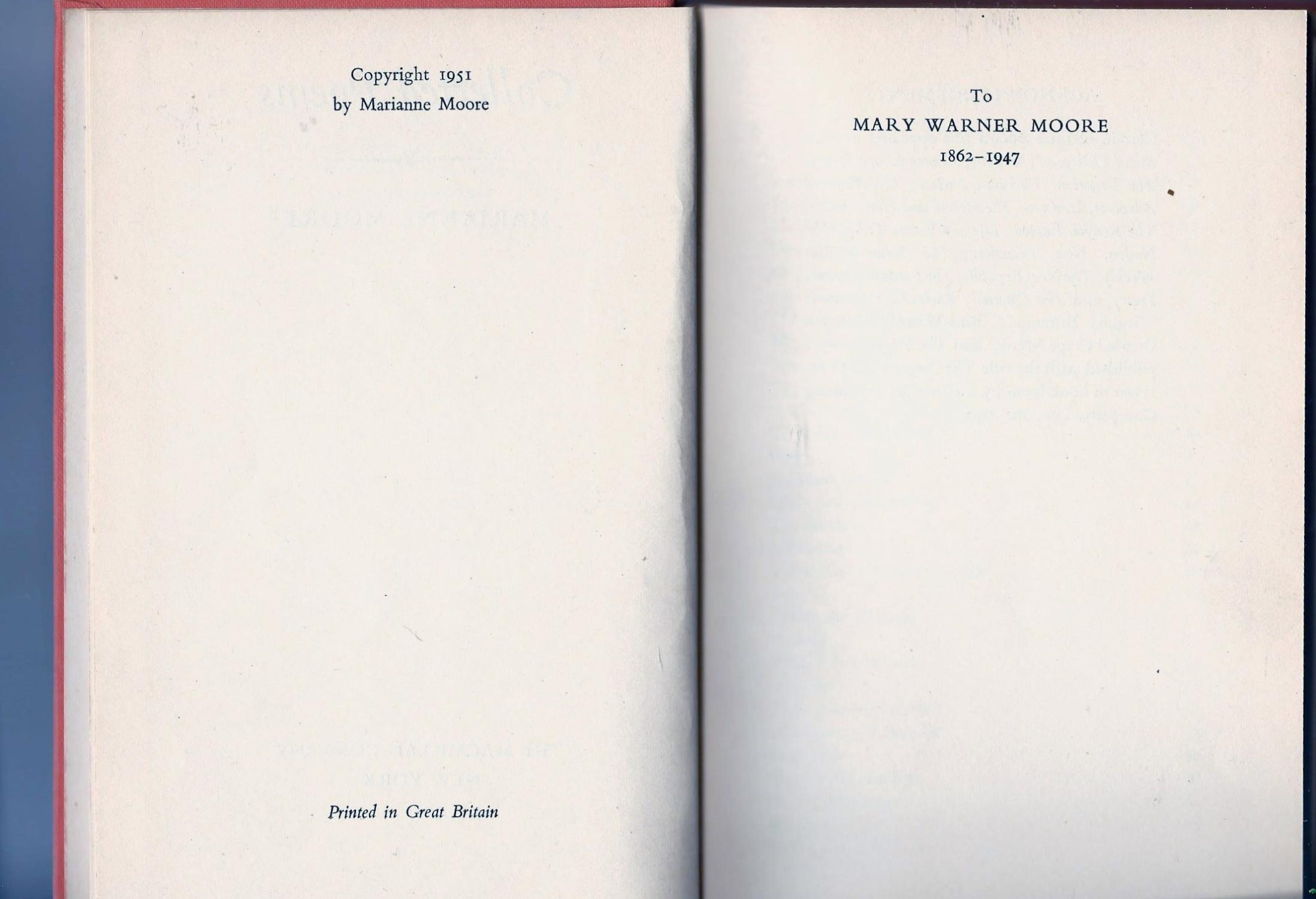 Collected Poems Of Marianne Moore by Moore, Marianne: Very Good ...