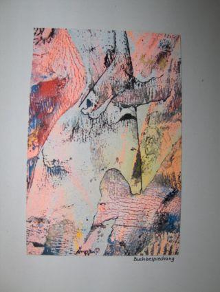 ORIGINAL-MINIATUR FARB. ACRYL-GEMÄLDE. Handsigniert u. datiert (unten ...