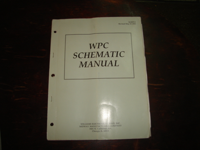 Flipper.WPC Schematic Manual by WILLIAMS ELECTRONICS GAMES: (1993 ...