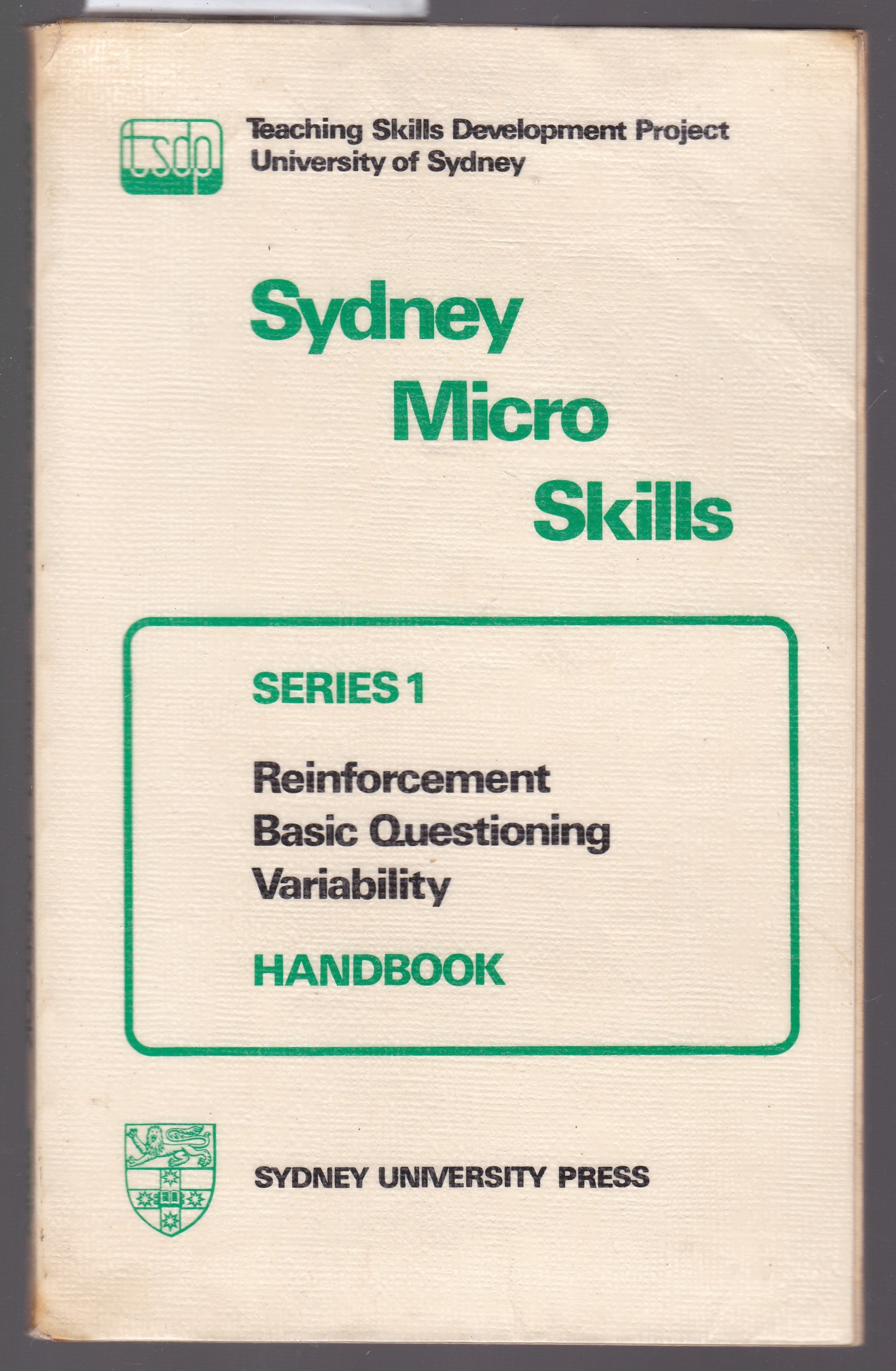 Sydney Micro Skills - Series 1 - Handbook - Reinforcement, Basic ...
