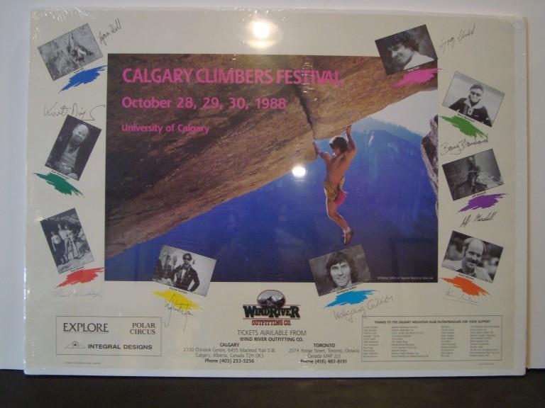 Calgary Climbers Festival 1988 Poster Signed by 9 [Nine] Great Climbers ...