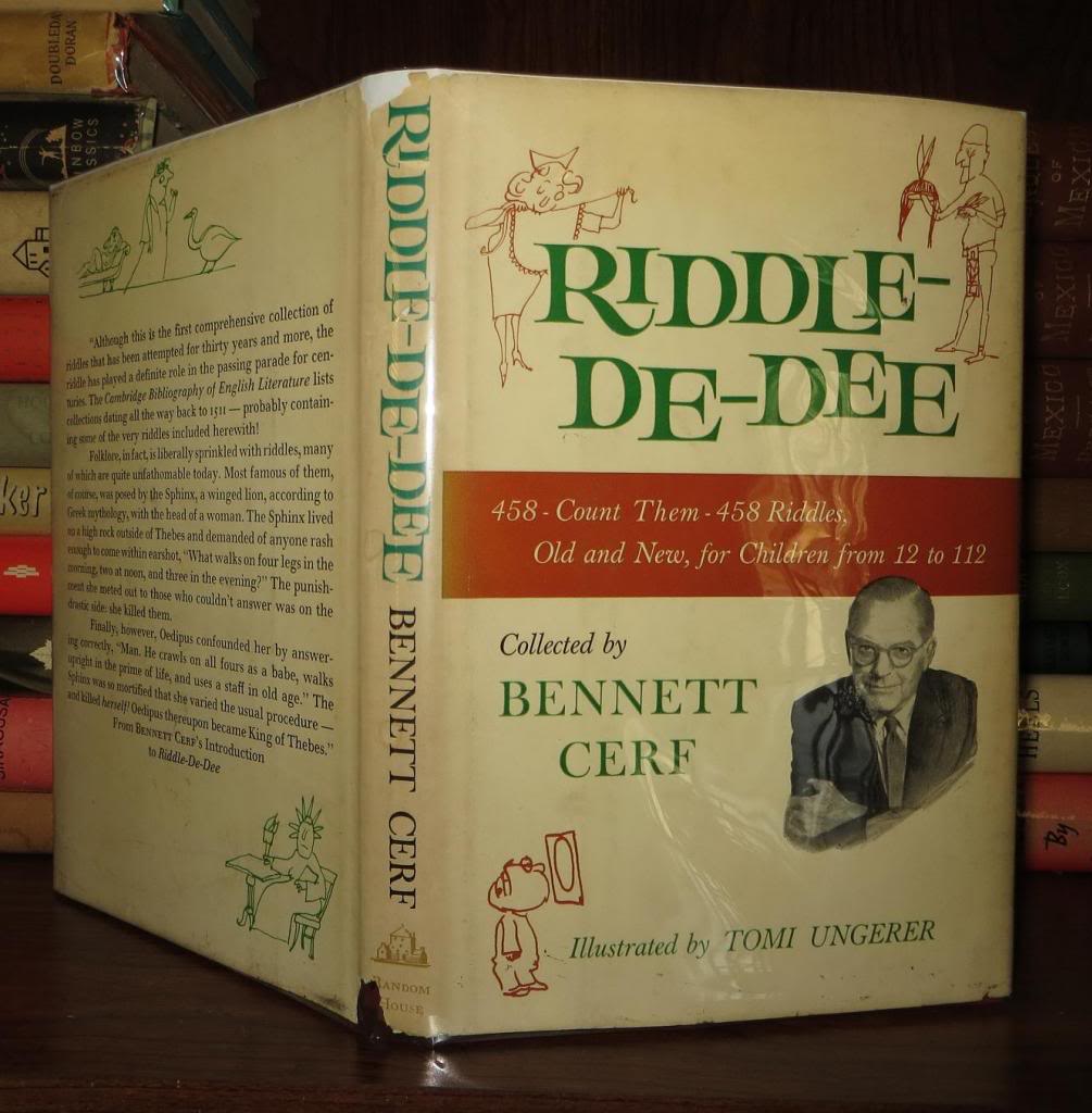 RIDDLE-DE-DEE de Cerf, Bennett: Hardcover (1962) First Edition; First ... RIDDLE-DE-DEE de Cerf, Bennett: Hardcover (1962) First Edition; First ...
