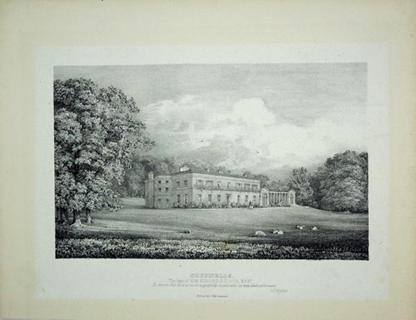 A Fine Original Antique Lithograph Illustration of Cuffnells, The Seat ...