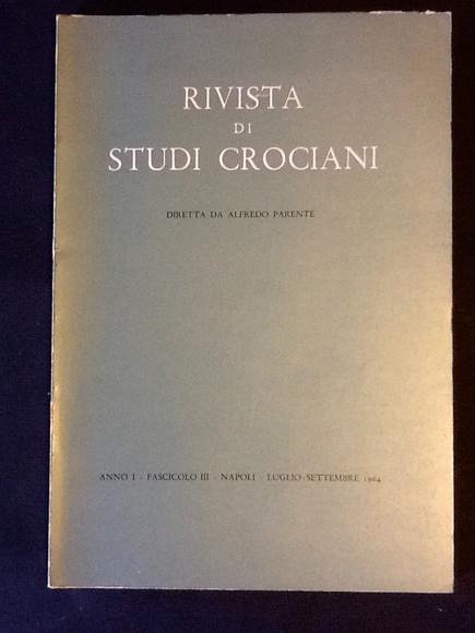 RIVISTA DI STUDI CROCIANI. ANNO I FASCICOLO III. NAPOLI- LUGLIO ...