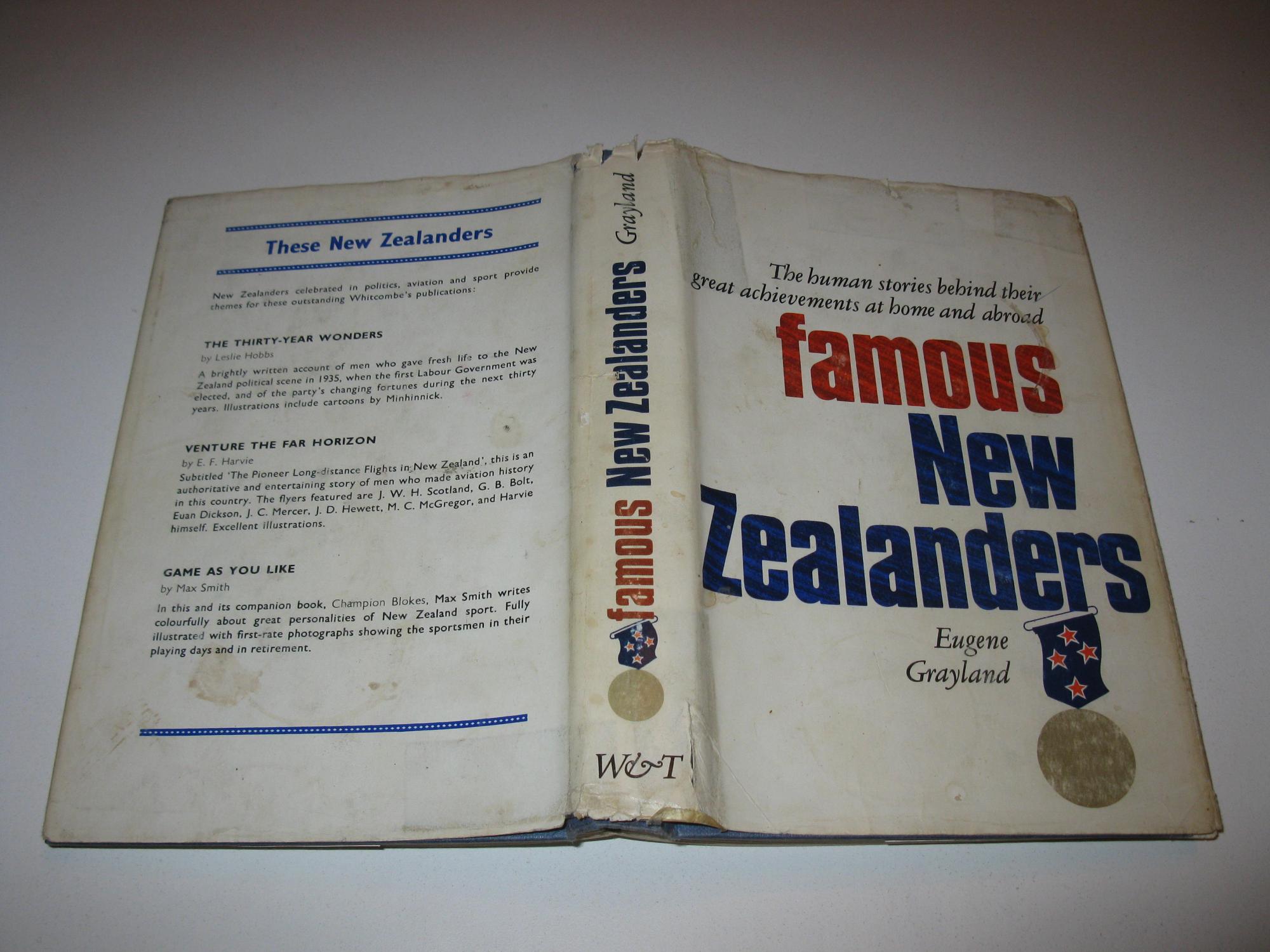 Famous New Zealanders by Eugene Grayland: Very Good Hardcover (1967 ...