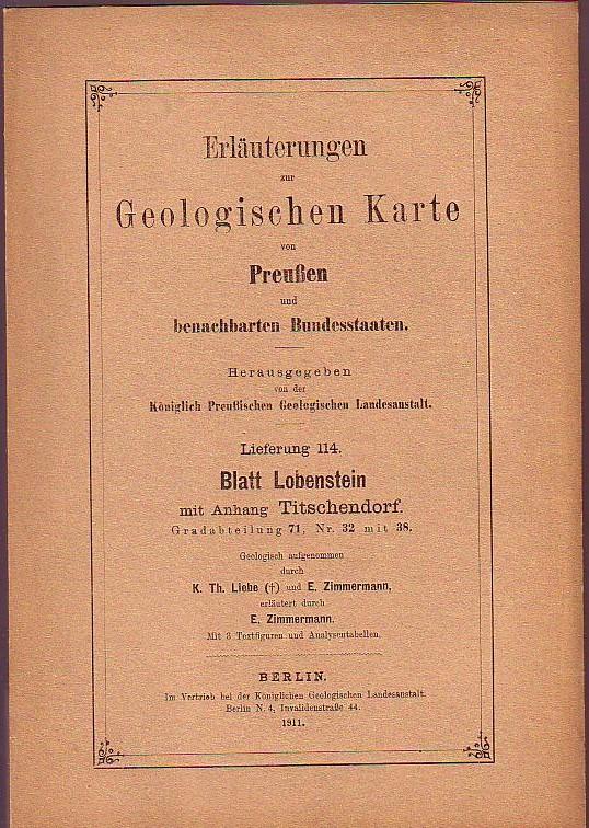 Erläuterungen zur Geologischen Karte von Preußen und benachbarten ... Erläuterungen zur Geologischen Karte von Preußen und benachbarten ...