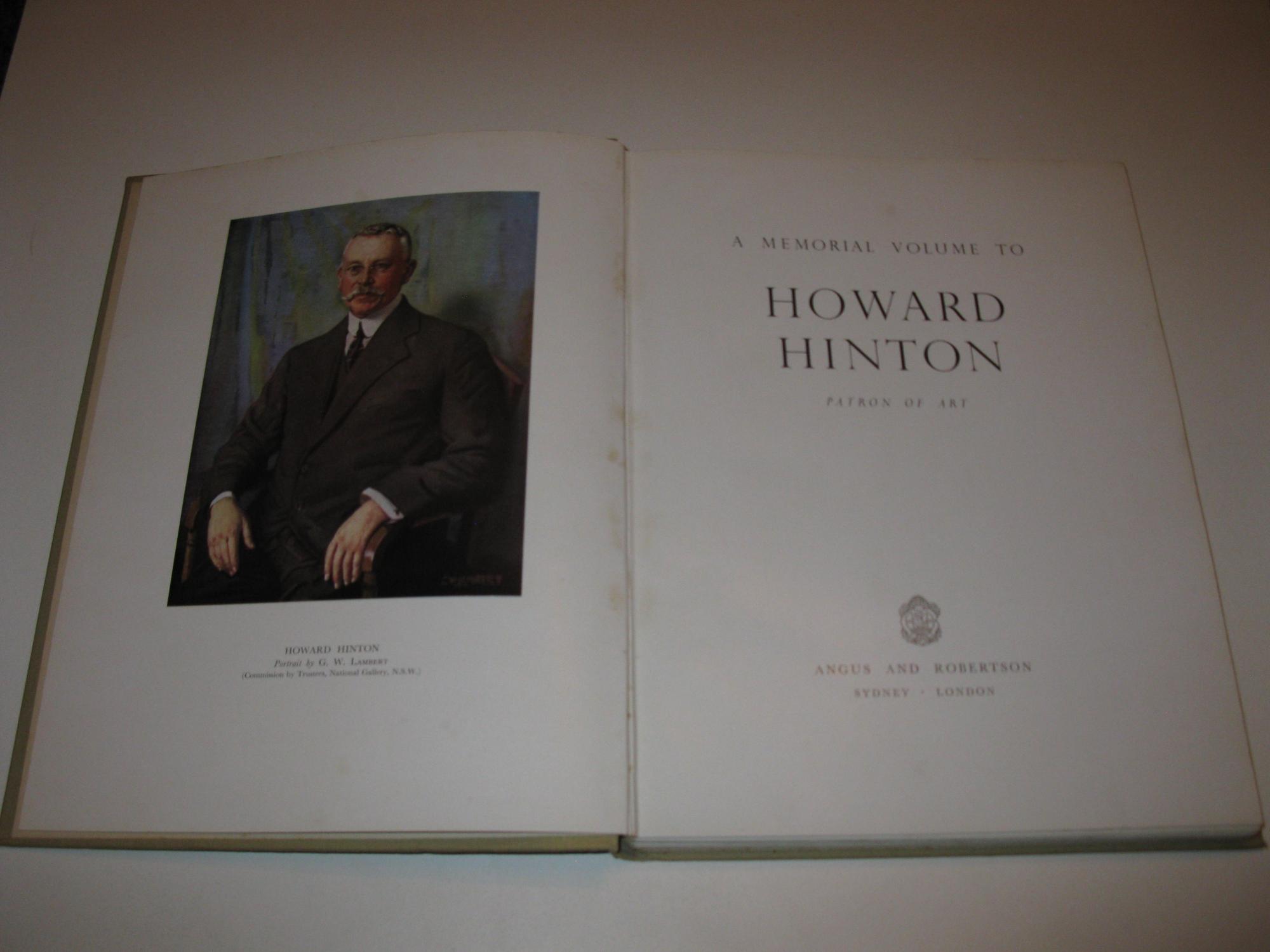 Howard Hinton Patron Of Art by none: Fine Hardcover (1951) 1st Edition ...