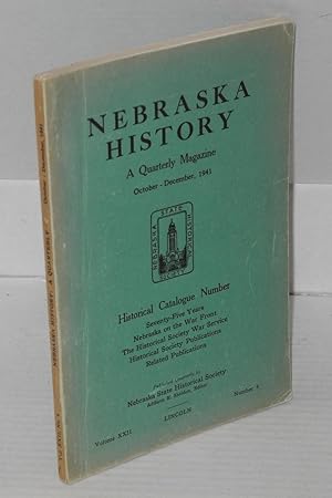 Nebraska history: a quarterly magazine, vol. xxii, no. 4, October ...