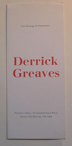 Derek Greaves. New Paintings and Watercolours. Zwemmer Gallery, January ...
