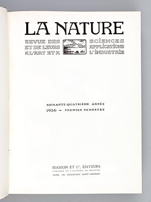 La Nature , revue des sciences et de leurs applications à l'art et à l ...