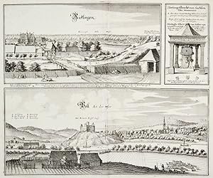 POLLE/Weser. Gesamtansicht über die Weser (15 x 35,5 cm), darüber ...