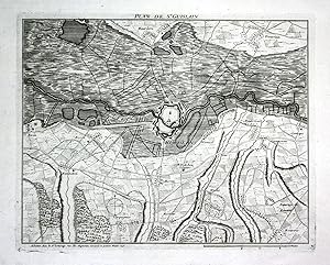 "Plan de St Guislain" - Saint Ghislain Hainaut gravure map Karte Le ...