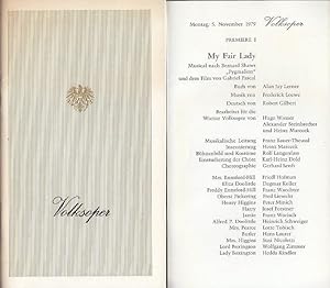 Volksoper Wien. Saison 1979. Premiere. My Fair Lady. Musical nach ...