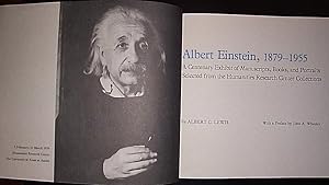 Albert Einstein, 1879-1955 - A Century Exhibit of Manuscripts, Books ...