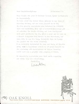 Four letters from Lewis Allen to Richard Schimmelpfeng by Allen, Lewis ...