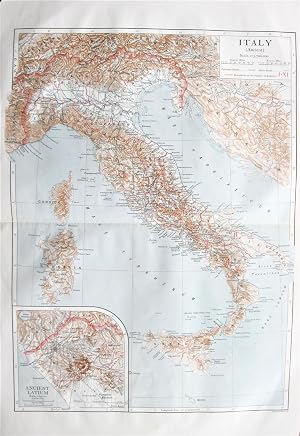 Antique Map: Italy (Ancient) by Emery Walker: Good Soft cover (1910 ...