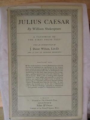 Julius Caesar : A Facsimile of The First Folio Text by Shakespeare ...