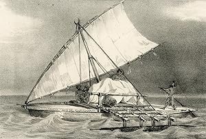 Antique Print-GENRE-PIROGUE-BALAHOU-FIJI ISLANDS-OCEANIA-Legrand-1843 ...