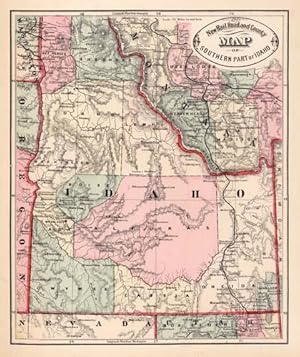 New Rail Road and County Map of Southern Part of Idaho by George F ...