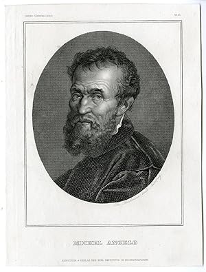 Antique Print-MICHELANGELO-ARTIST-ITALY-PORTRAIT-FLEISCHMANN after ...