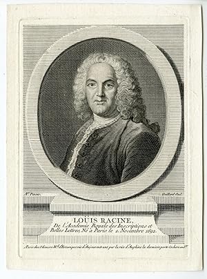 Antique Print-LOUIS RACINE-POET-PORTRAIT-GAILLARD after unknown artist ...