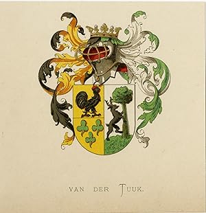 Antique Print-VAN DER TUUK-COAT OF ARMS-FAMILY CREST-WENNING after ...