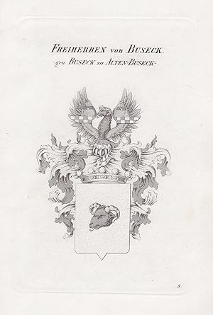 "Freiherren von Buseck. - gen. Buseck zu Alten-Buseck. -" - Wappen coat ...