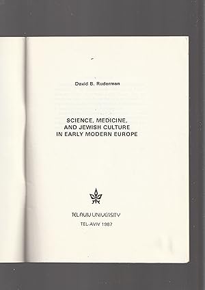 science, Medicine, and Jewish Culture in Early Modern Europe (Spiegel ...
