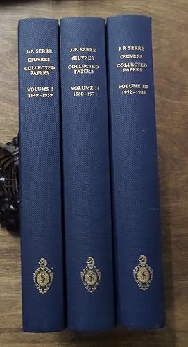 Jean Pierre Serre Oeuvres Collected Papers 3 Volumes By Jean Pierre