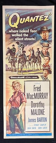 Quantez Insert Movie Poster- 1957- Fred MacMurray- Dorothy Malone ...