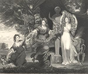PORTRAITS OF THREE LADIES ADORNING THE ALTAR OF HYMEN,From the Original ...