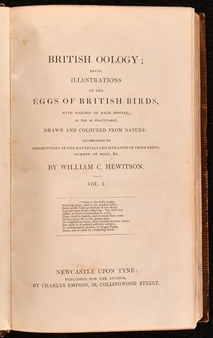 British Oology; Being Illustrations of The Eggs of British Birds by ...
