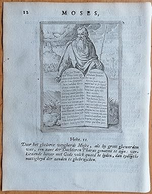 Moses - Original Print God´s Heroes De helden Godes - 1727: (1727) Art ...