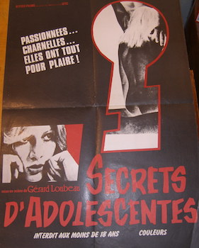 Secrets D'Adolescentes. Promotional Poster. by Elysee Films; Coleurs ...