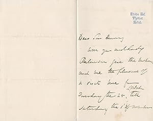 Handwritten letter from Duleep Singh, the last Maharaja of the Sikh ...