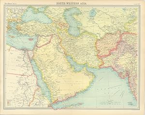 [Arabia]. South-Western Asia. Political Map. de JOHN BARTHOLOMEW & CO ...