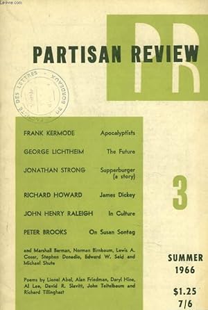 PARTISAN REVIEW, VOL. XXXIII, N°3, SUMMER 1966. FRANK KERMODE ...