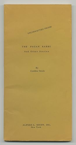 The Pagan Rabbi and Other Stories by OZICK, Cynthia: Near Fine ...