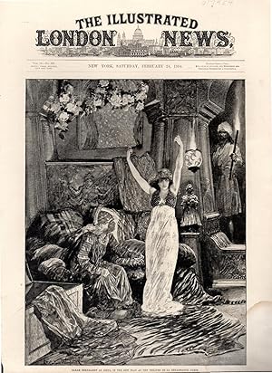ENGRAVING: 'Sarah Bernhardt as Izel'.from The Illustrated News of the ...