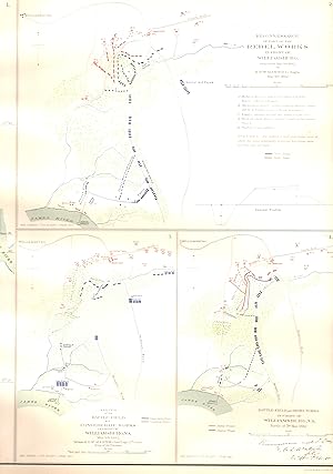 MAP: 4 maps of the Battle-grounds of Richmond and Williamsburg Virginia ...